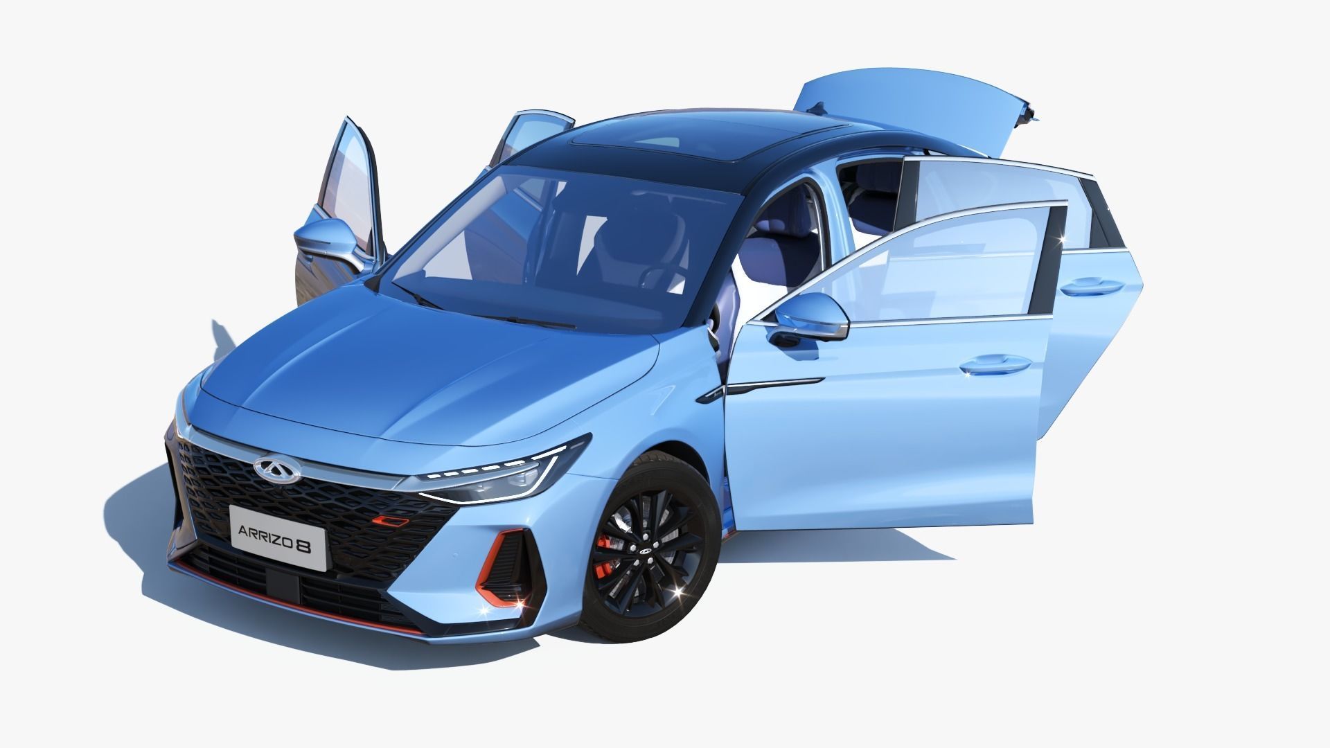 3D model Chery Arrizo 8 2023 with interior VR / AR / low-poly | CGTrader