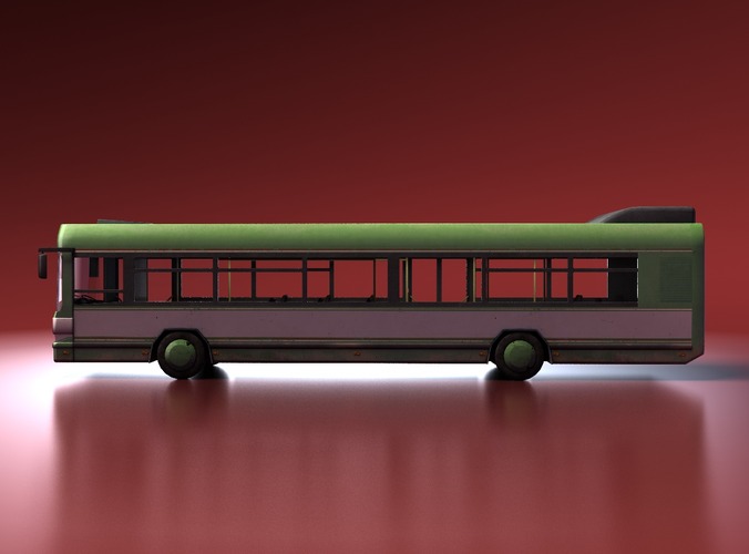3D model City Bus VR / AR / low-poly MAX OBJ FBX LWO LW LWS MA MB ...
