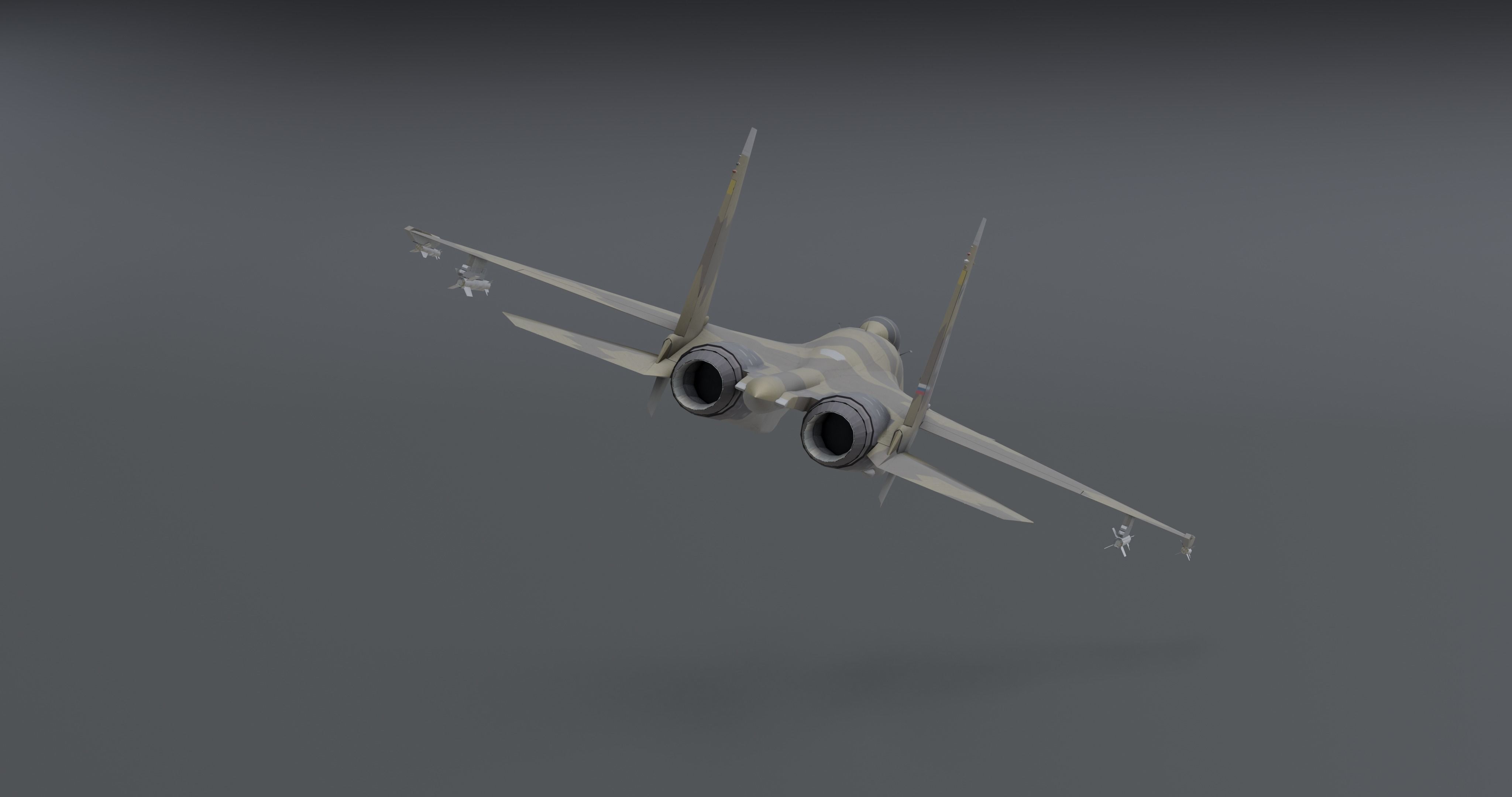 3D model Sukhoi - 37 Terminator VR / AR / low-poly | CGTrader