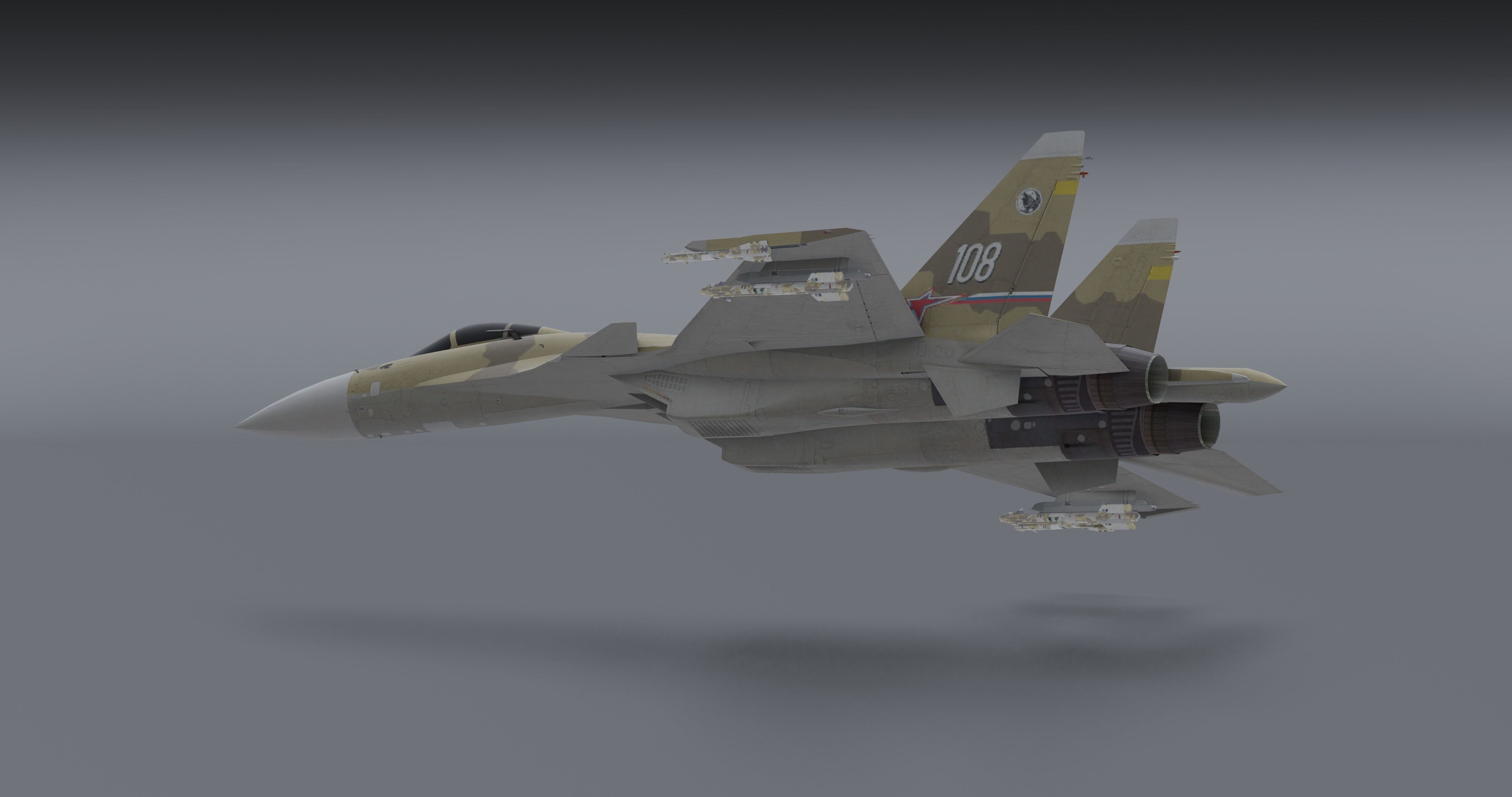 3D model Sukhoi - 37 Terminator VR / AR / low-poly | CGTrader