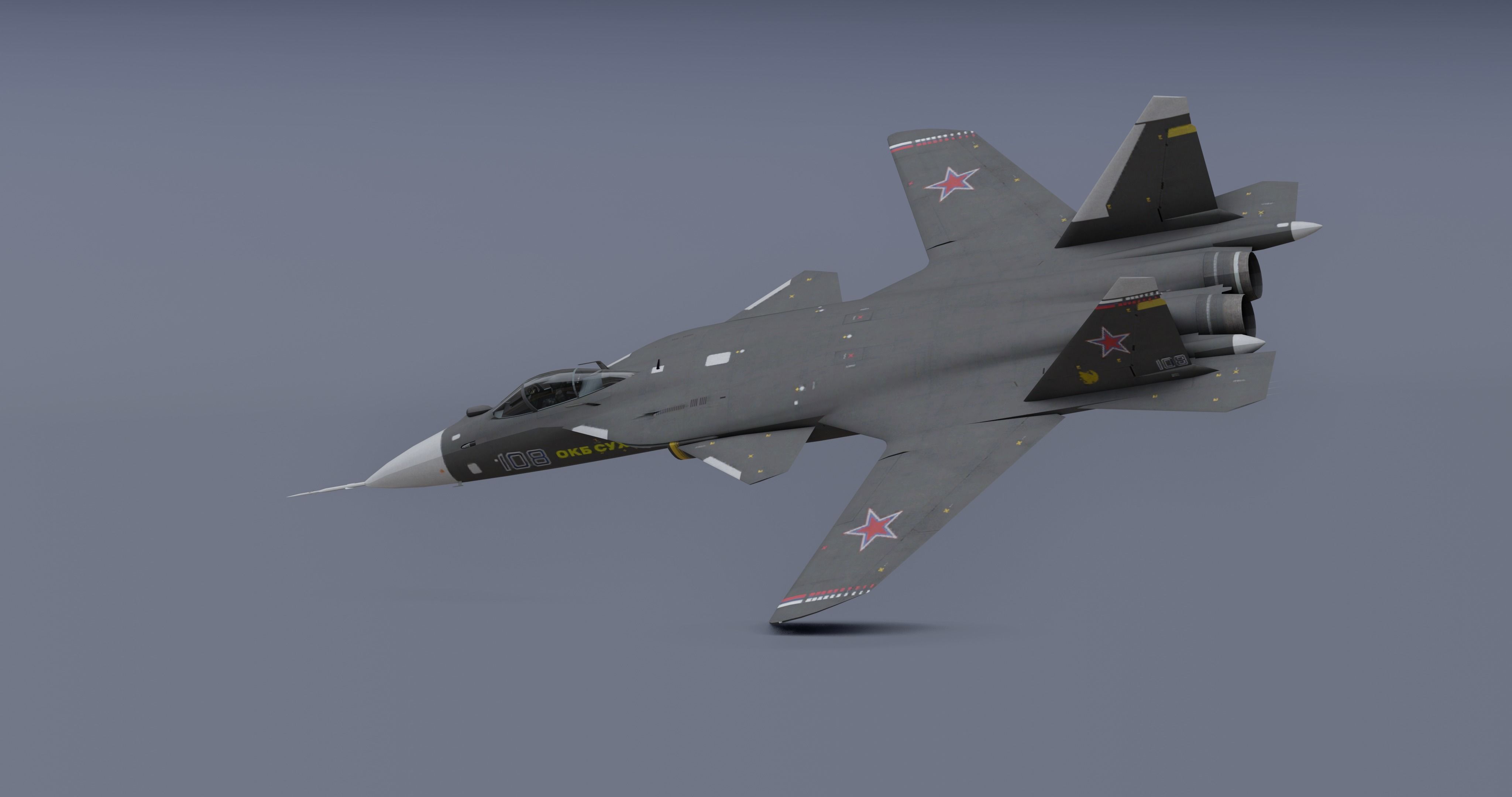 3D model Sukhoi - 47 Berkut VR / AR / low-poly | CGTrader