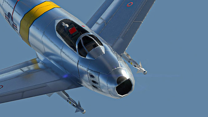 3D model North American F-86F Sabre USAF VR / AR / low-poly | CGTrader