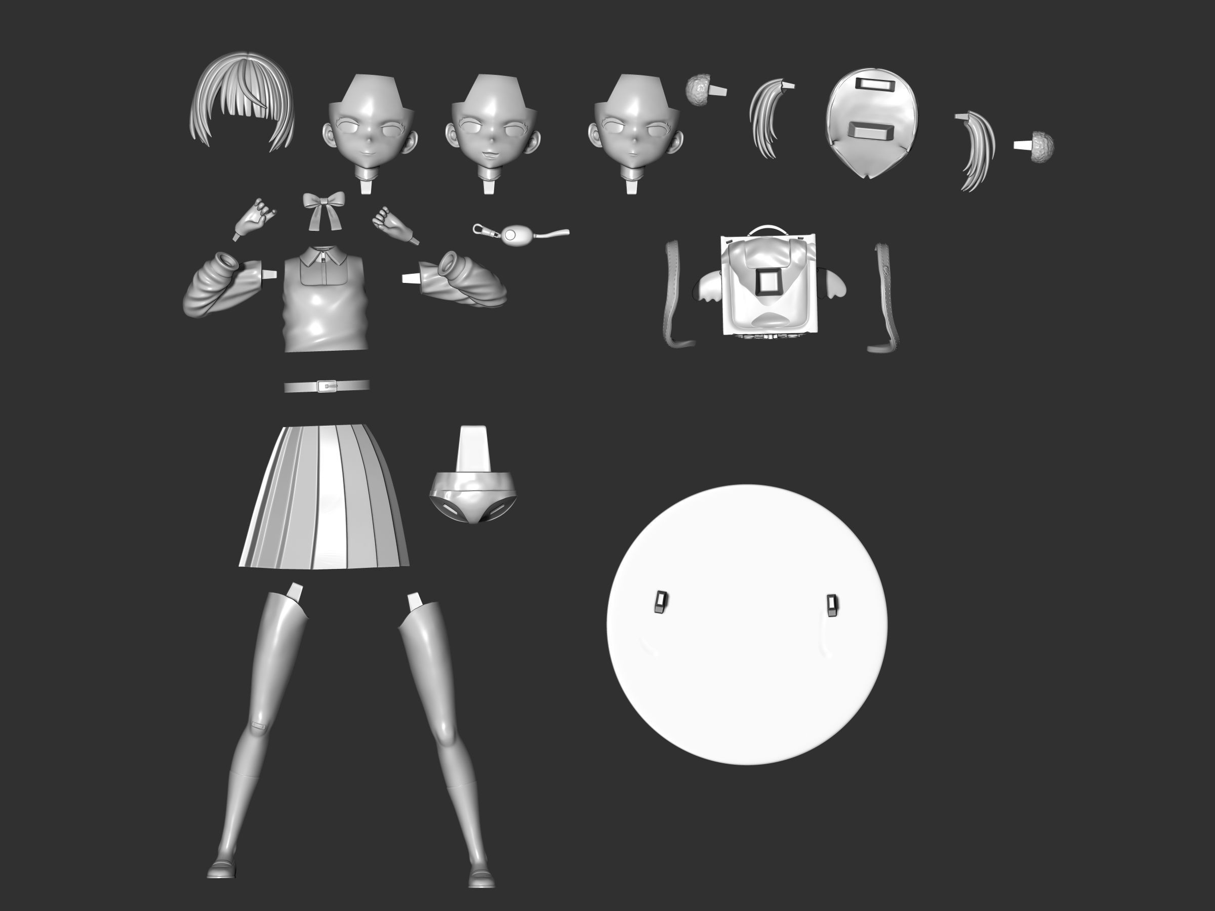 Ui Shigure loli god requiem figure 3d 3D model 3D printable | CGTrader