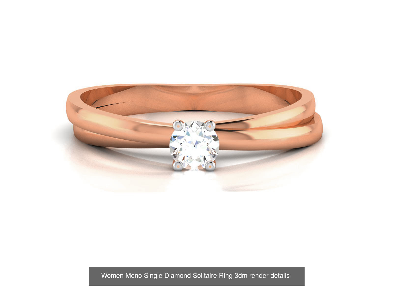 37 Women Mono Single Diamond Solitaire Ring models 3D Model Collection ...