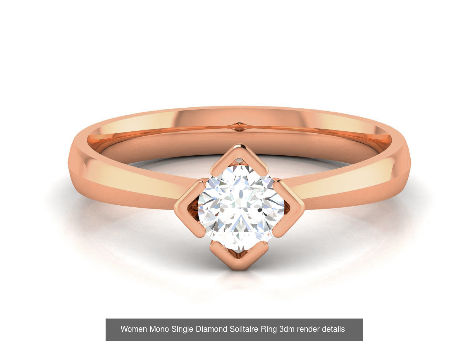 37 Women Mono Single Diamond Solitaire Ring models 3D Model Collection ...