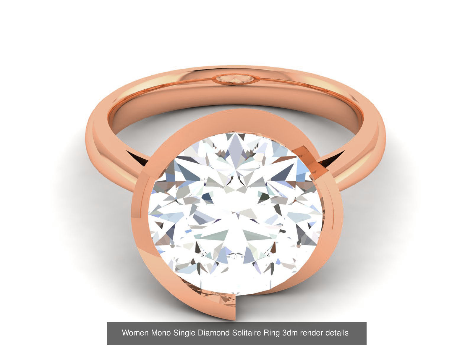 37 Women Mono Single Diamond Solitaire Ring models 3D Model Collection ...