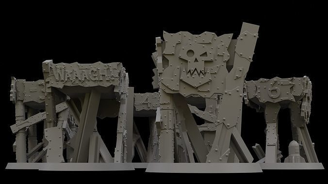 ORK DAWN OF WAR OBJECTIVE MARKERS JUST ADD GROTS 3D model 3D printable ...