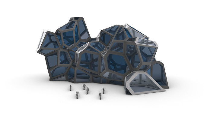 Voronoi SciFi Modern Building Blocks 3D model | CGTrader