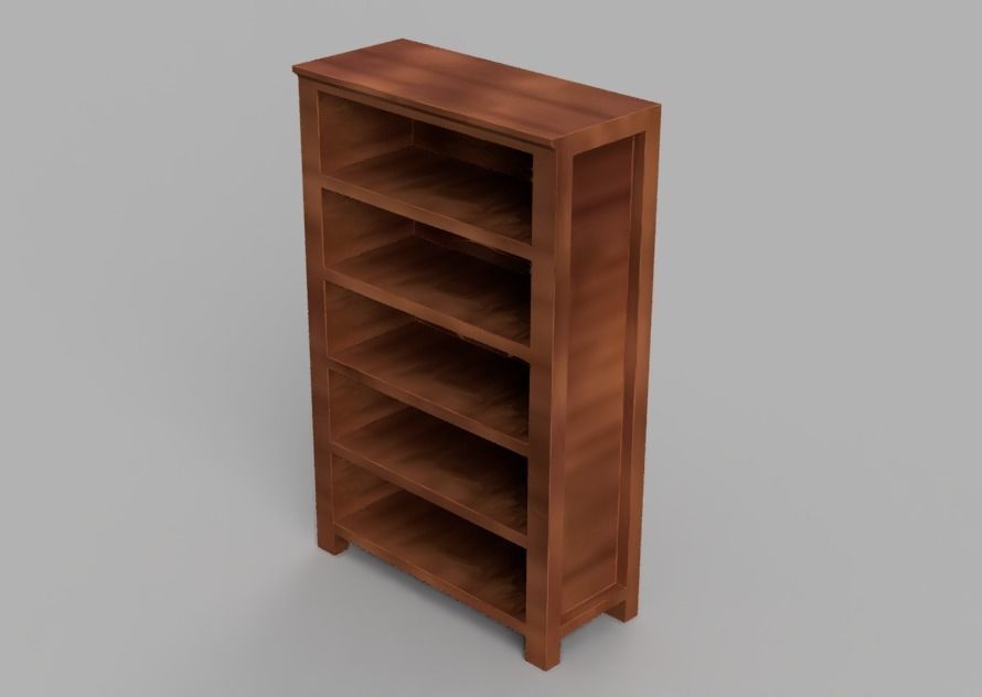 An easy to print bookshelf free 3D model 3D printable | CGTrader