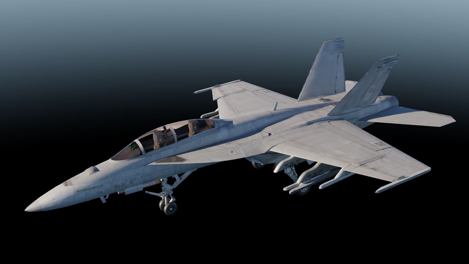 3D model F-18 Super Hornet Fighter Jet VR / AR / low-poly | CGTrader