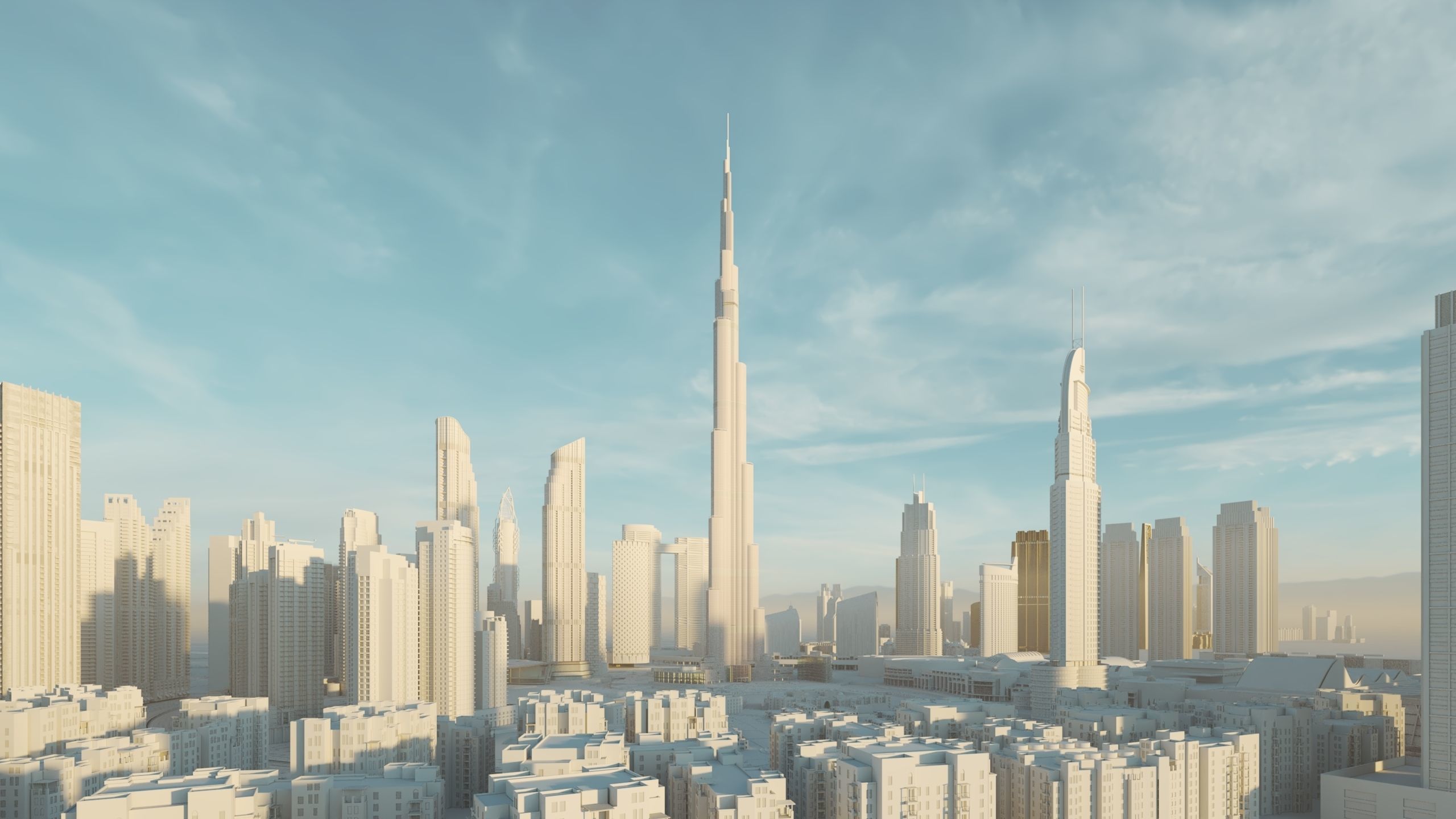 Dubai Burj khalifa Area v2 3D model | CGTrader