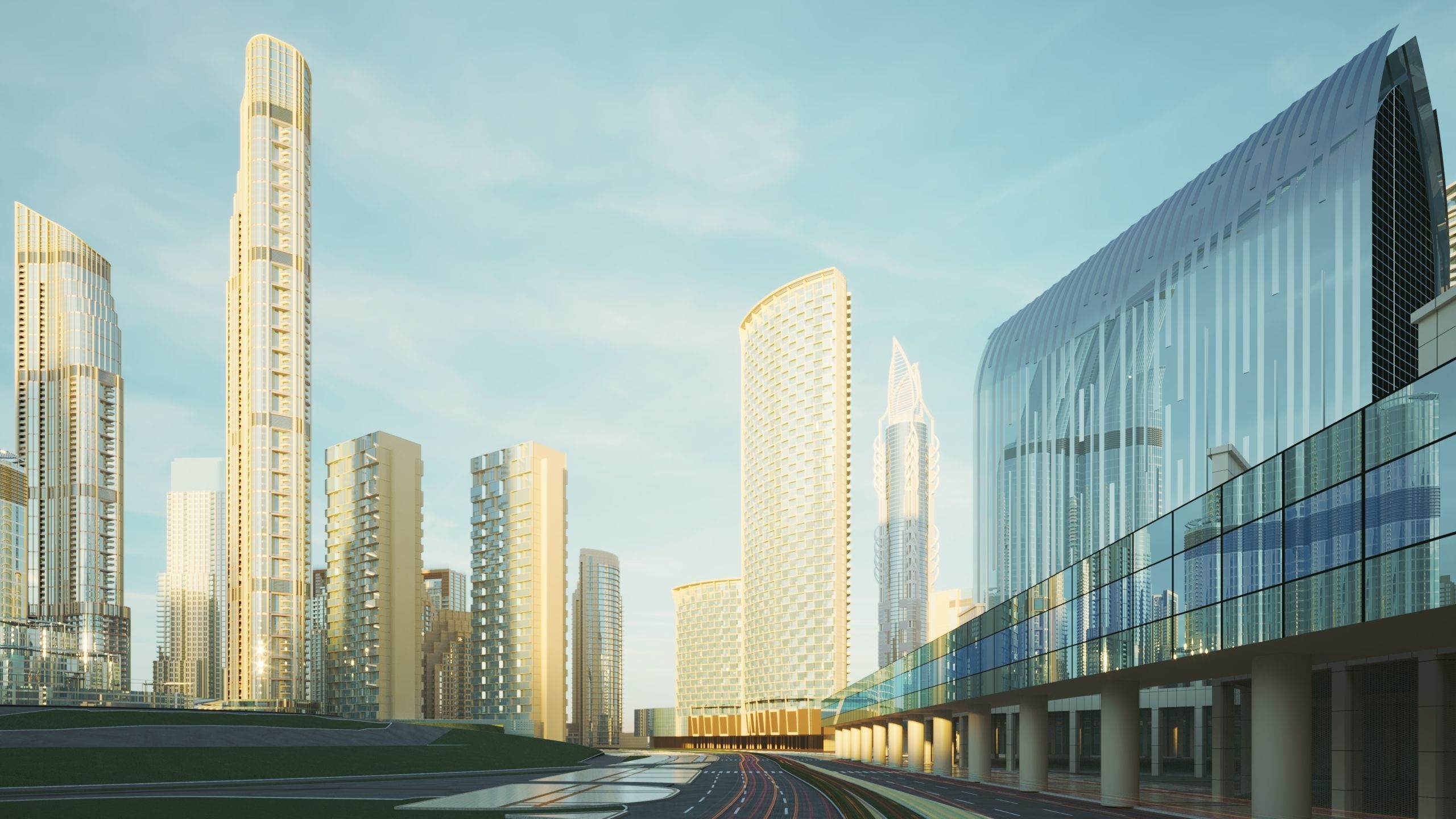 Dubai Burj khalifa Area v2 3D model | CGTrader