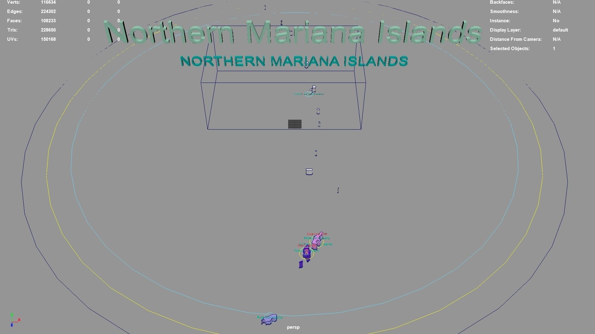 Northern Mariana Islands United States USA map region 3D model 3D model ...