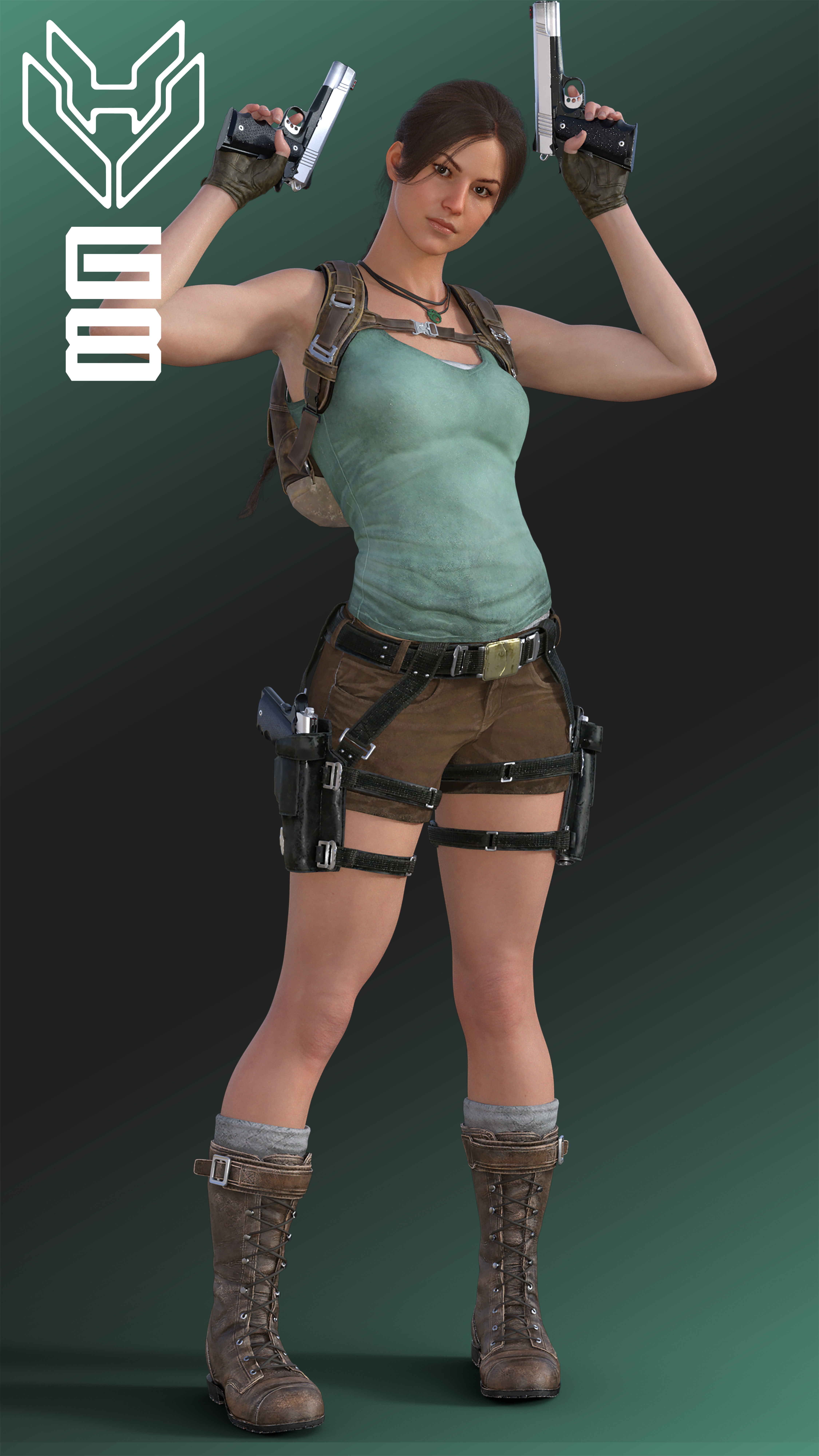 3D model Lara Croft Call of duty MW2 For Genesis 8 And 81 Female VR ...