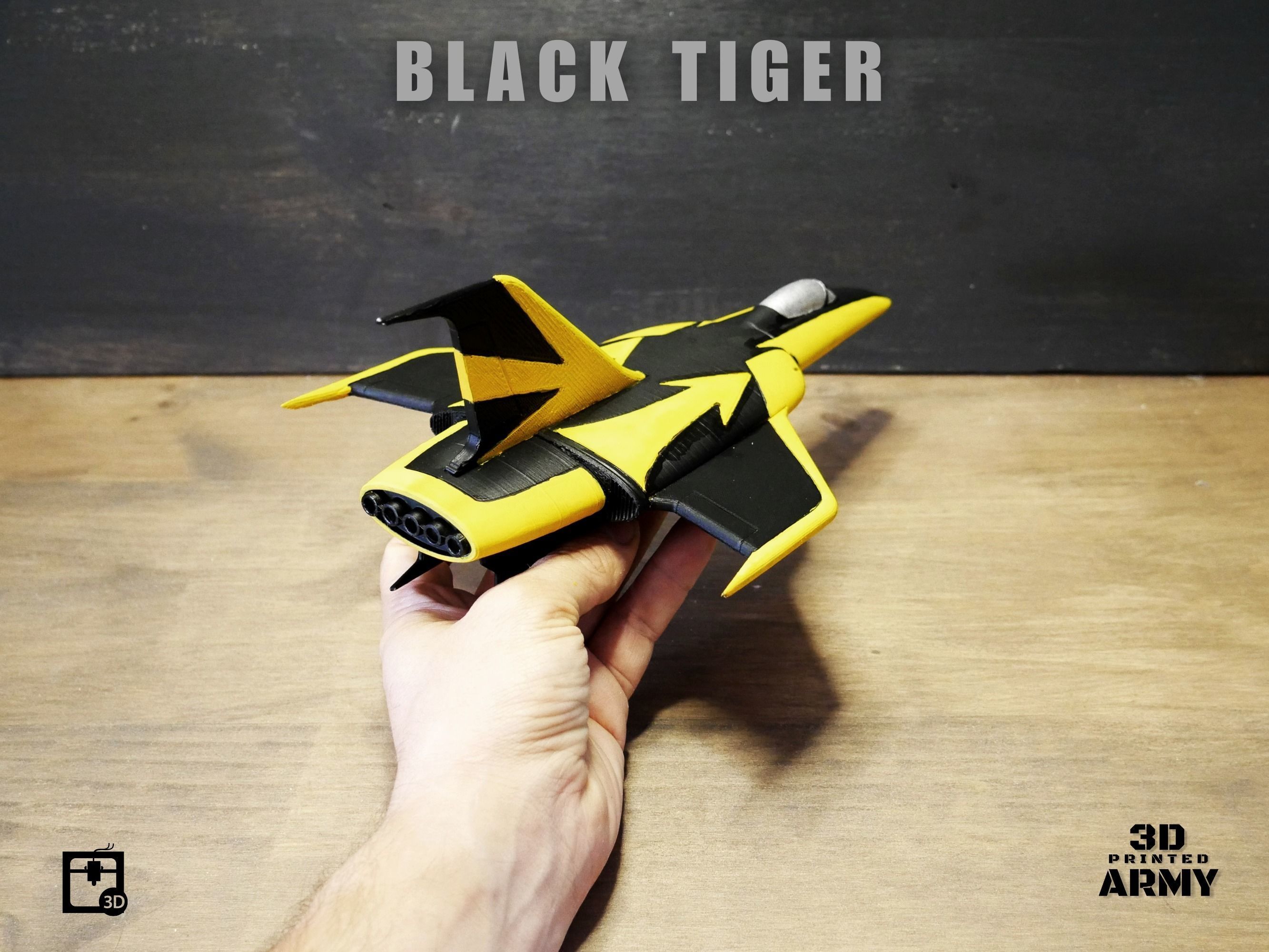 Cosmo Black Tiger - Space battleship Yamato - STL files 3D model 3D ...