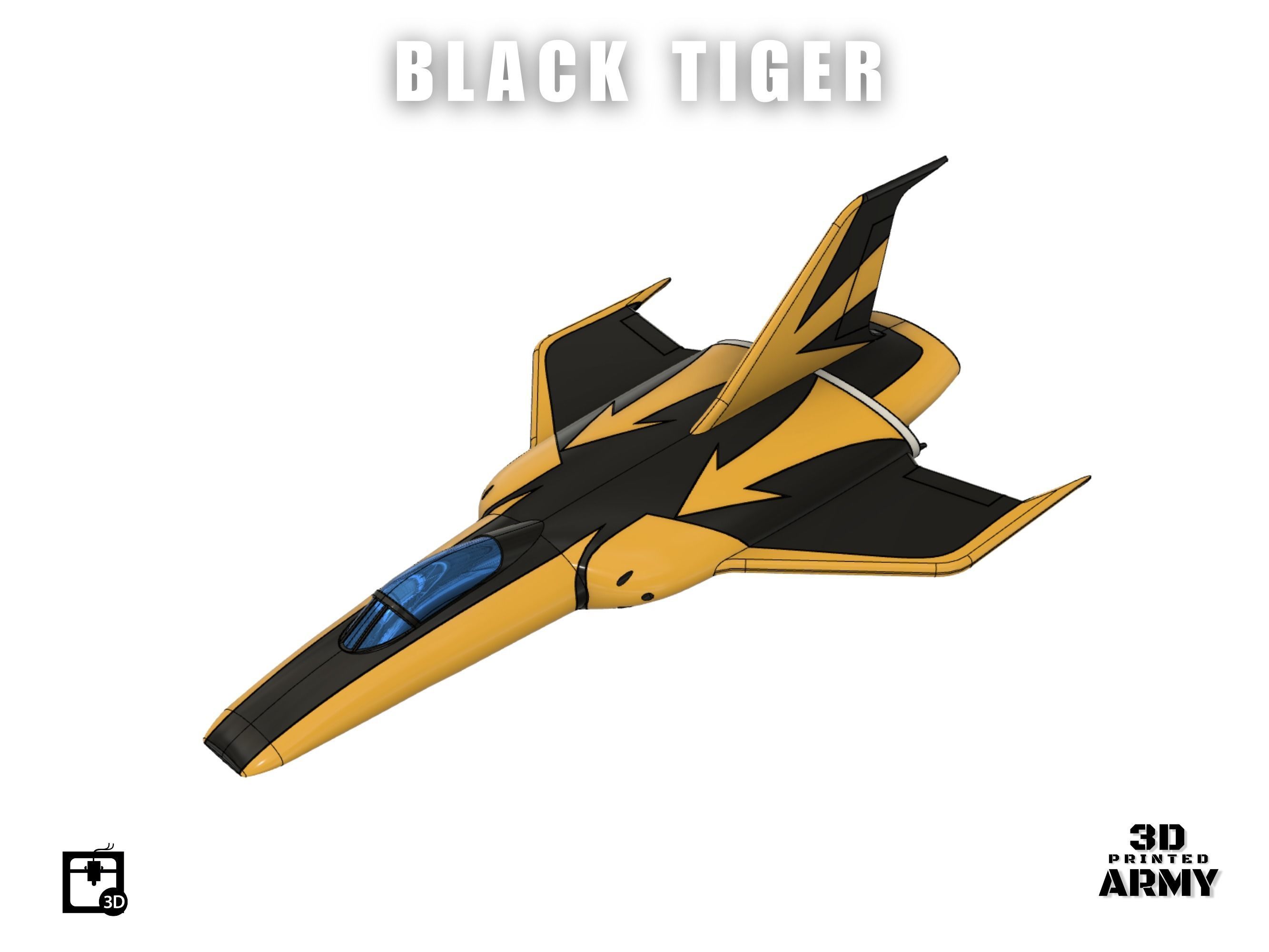 Cosmo Black Tiger - Space battleship Yamato - STL files 3D model 3D ...