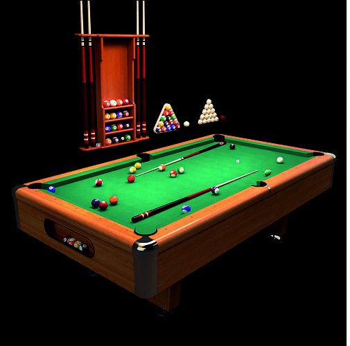 pool table 3D model rigged | CGTrader
