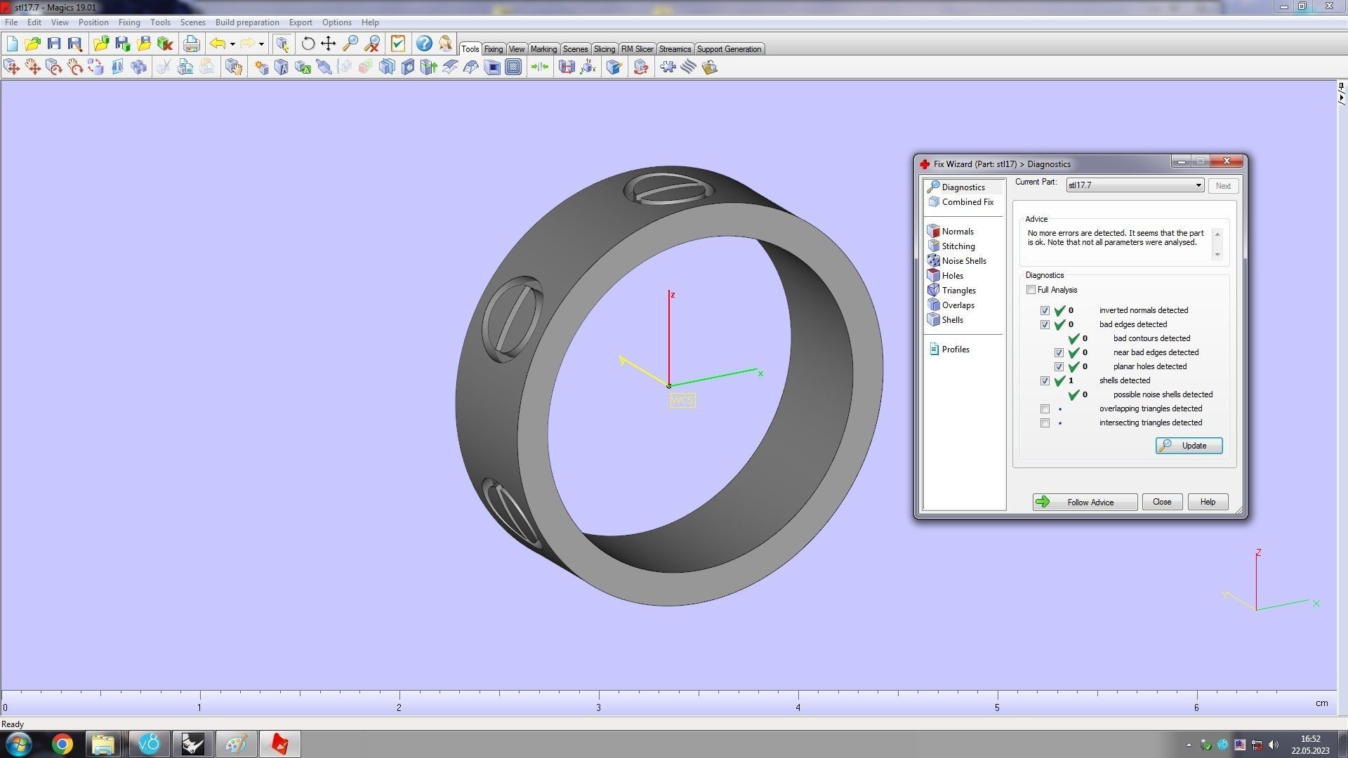 Screw Wedding Ring USA7 5 3D model 3D printable | CGTrader