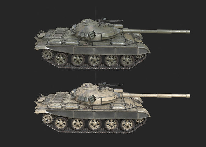 3D model PBR 2 coatings T-62 main battle tank of the Soviet Union T62 ...