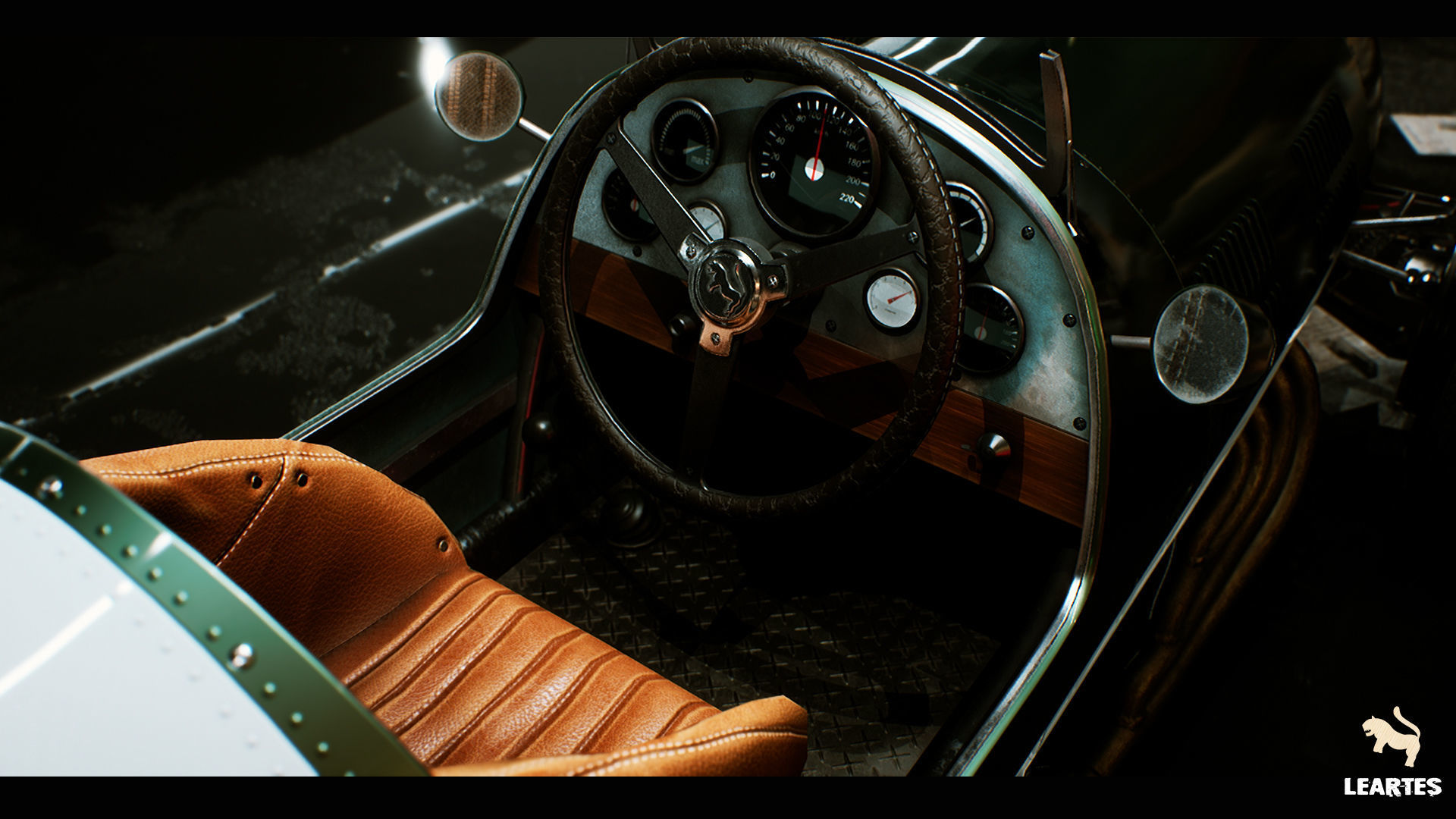 3D model Classic Race Car Driveable Functional VR / AR / low-poly ...