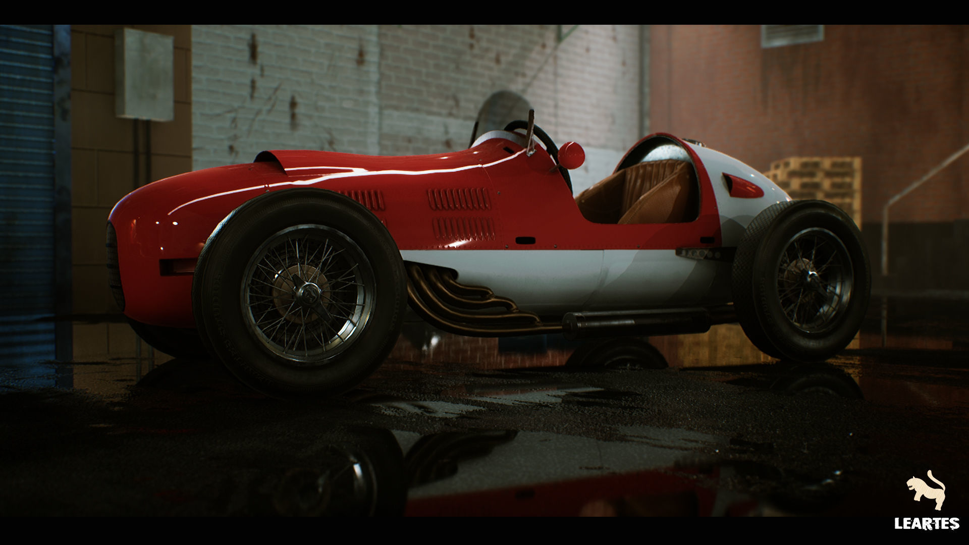 3D model Classic Race Car Driveable Functional VR / AR / low-poly ...