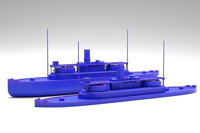 HMVS Cerberus Monitor simple print 3D model 3D printable | CGTrader