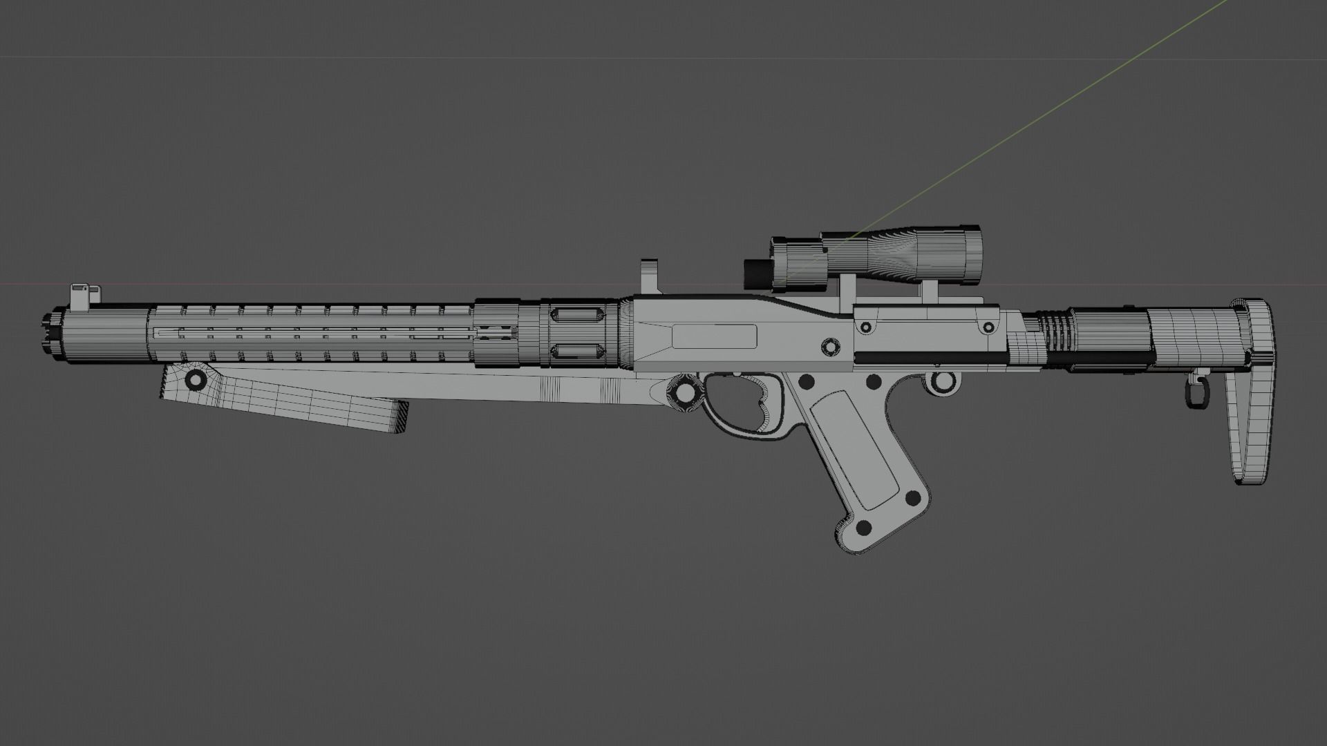 Imperial Armored Commando Blaster Rifle 3D model | CGTrader