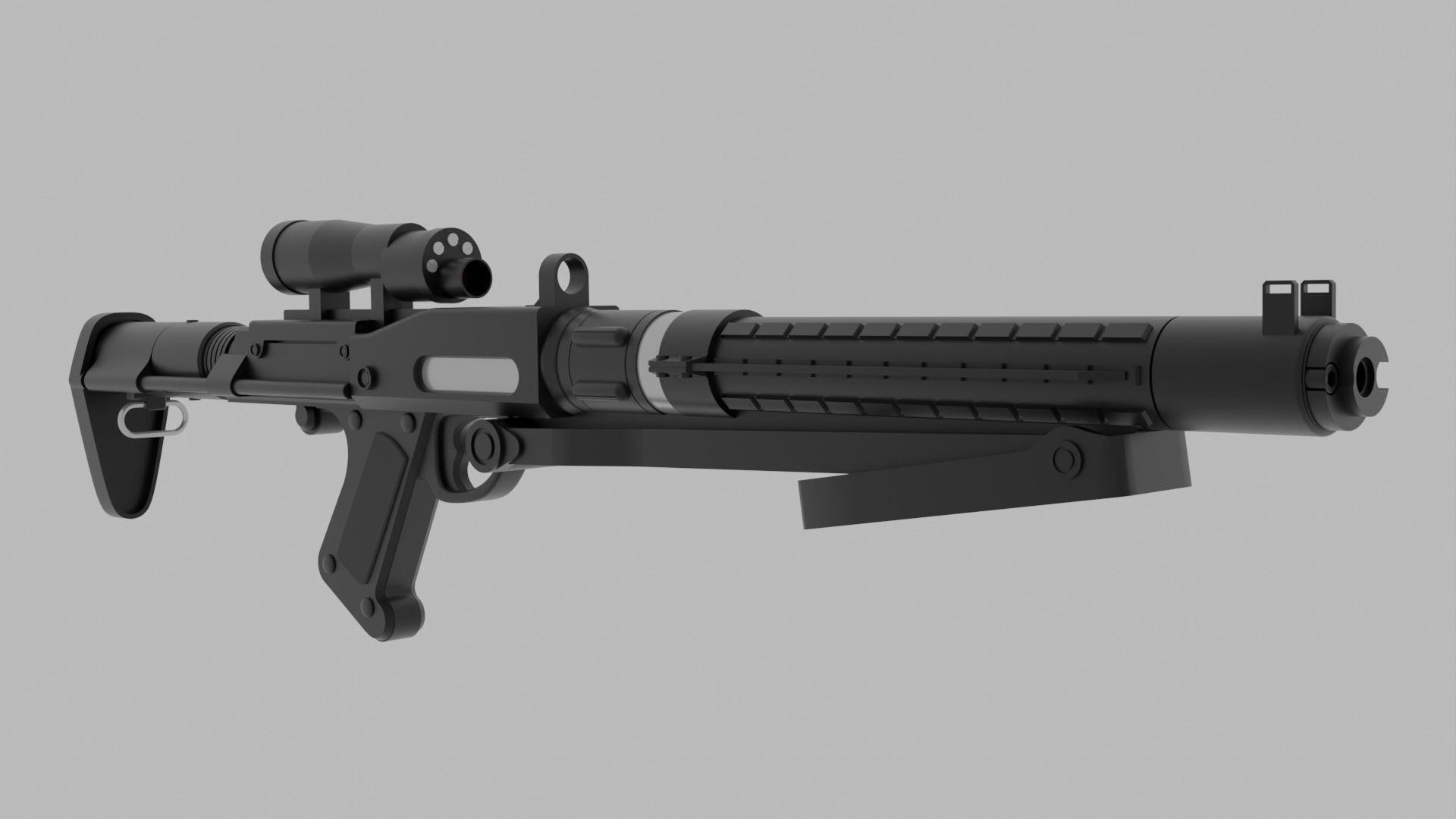 Imperial Armored Commando Blaster Rifle 3D model | CGTrader