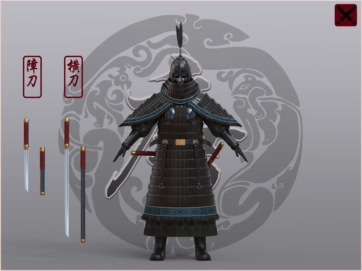 08-Ancient Chinese Armor-Tang Dynasty 3D model | CGTrader
