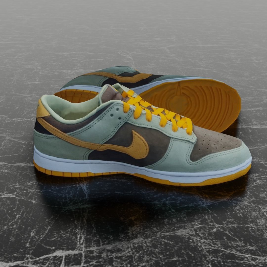 3D model NIKE DUNK 3D SHOES - ORANGE VR / AR / low-poly | CGTrader