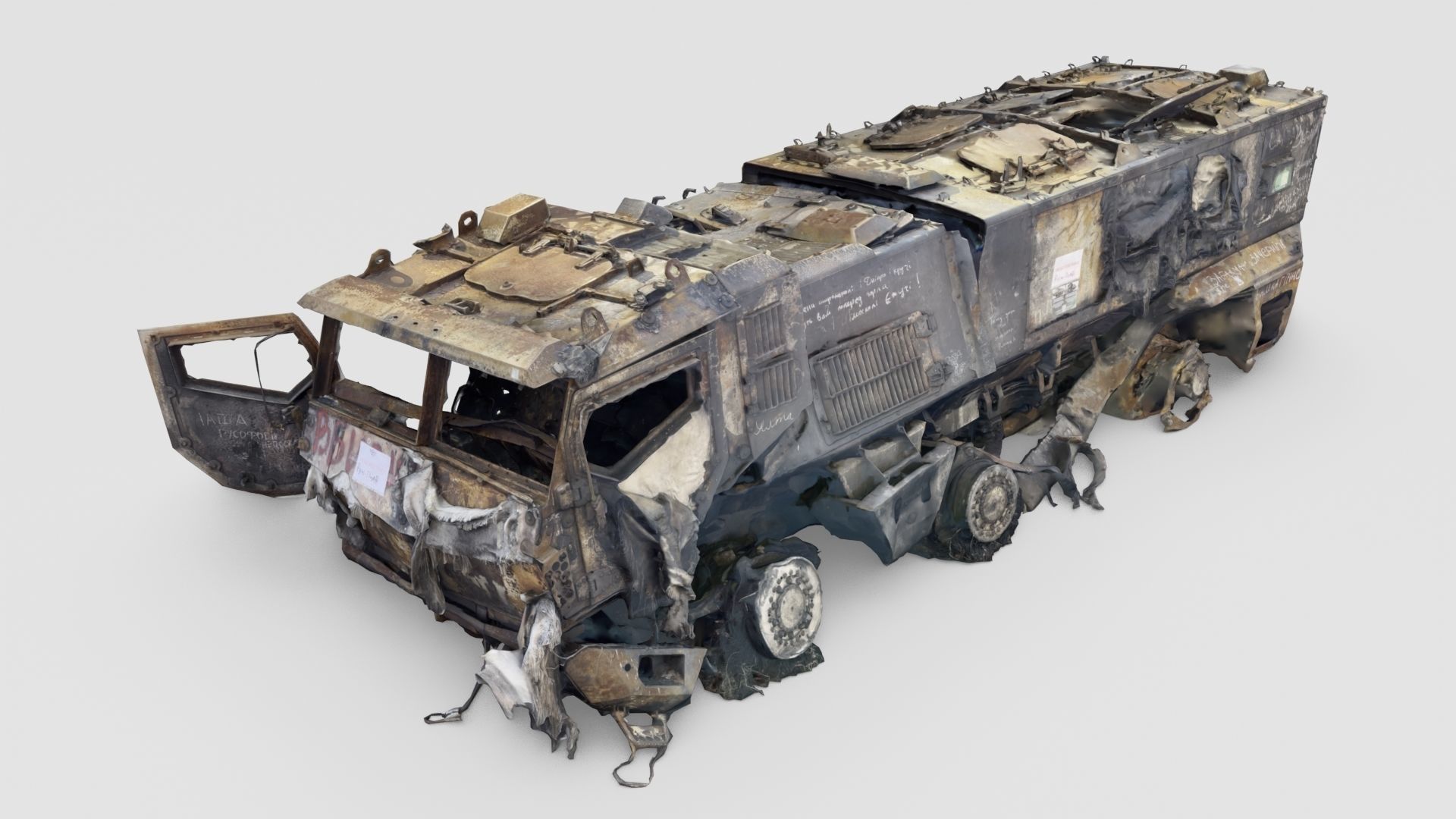 destroyed russian KAMAZ-63968 Typhoon-K MRAP 3D model | CGTrader