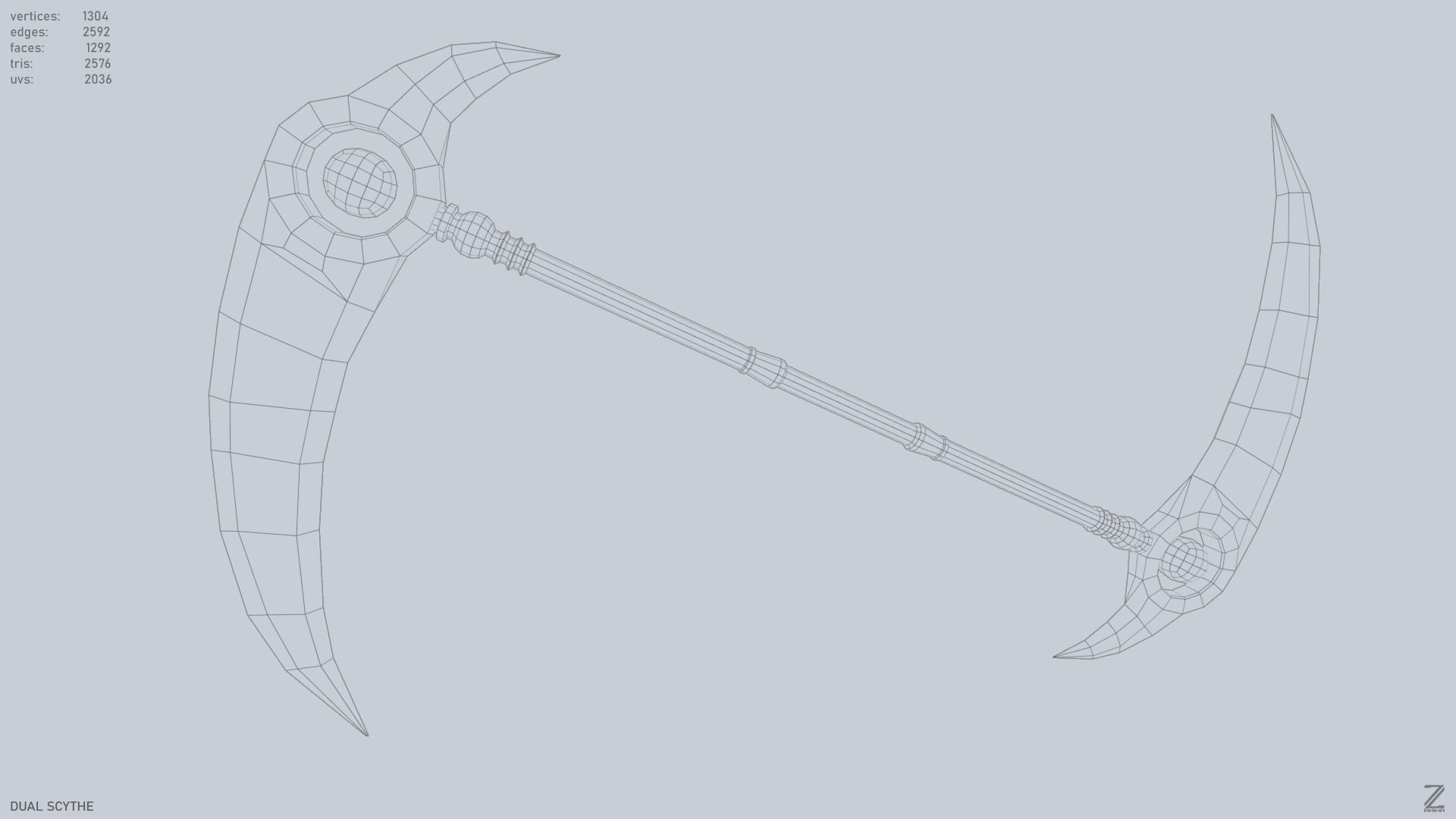 3D model Dual scythe VR / AR / low-poly | CGTrader
