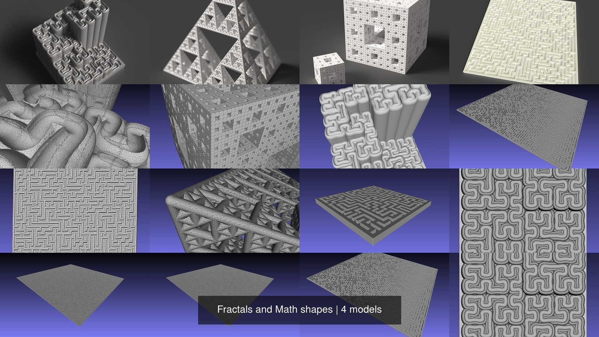 Fractals and Math shapes 3D Model Collection 3D printable | CGTrader