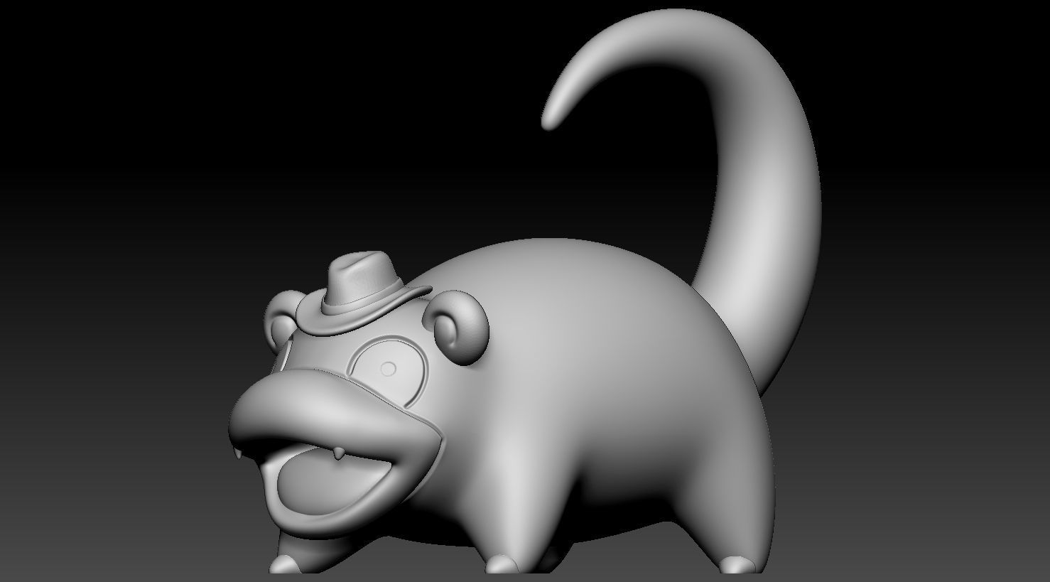 Detective Slowpoke 3D model 3D printable | CGTrader