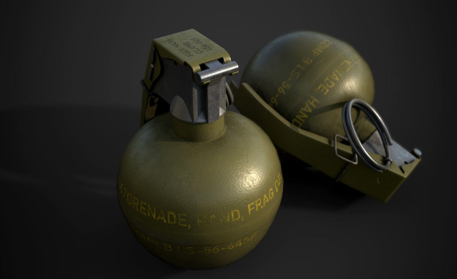 PBR M67 Grenade - Low Poly 3D model | CGTrader