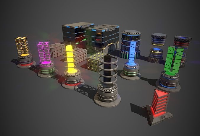 3D model Sci-Fi Props Collection One VR / AR / low-poly | CGTrader