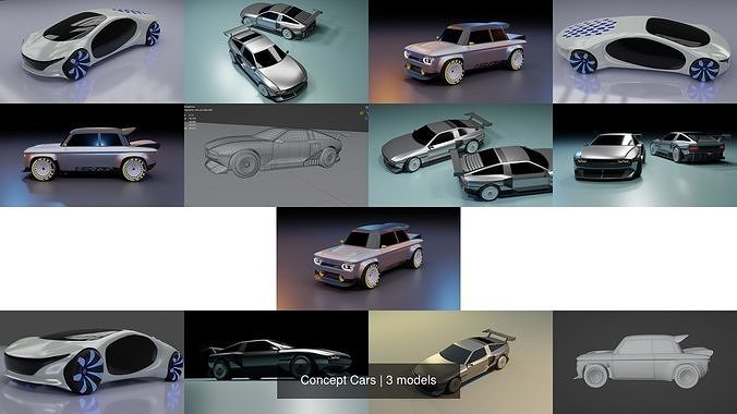 3D Model Collection Concept Cars VR / AR / low-poly | CGTrader