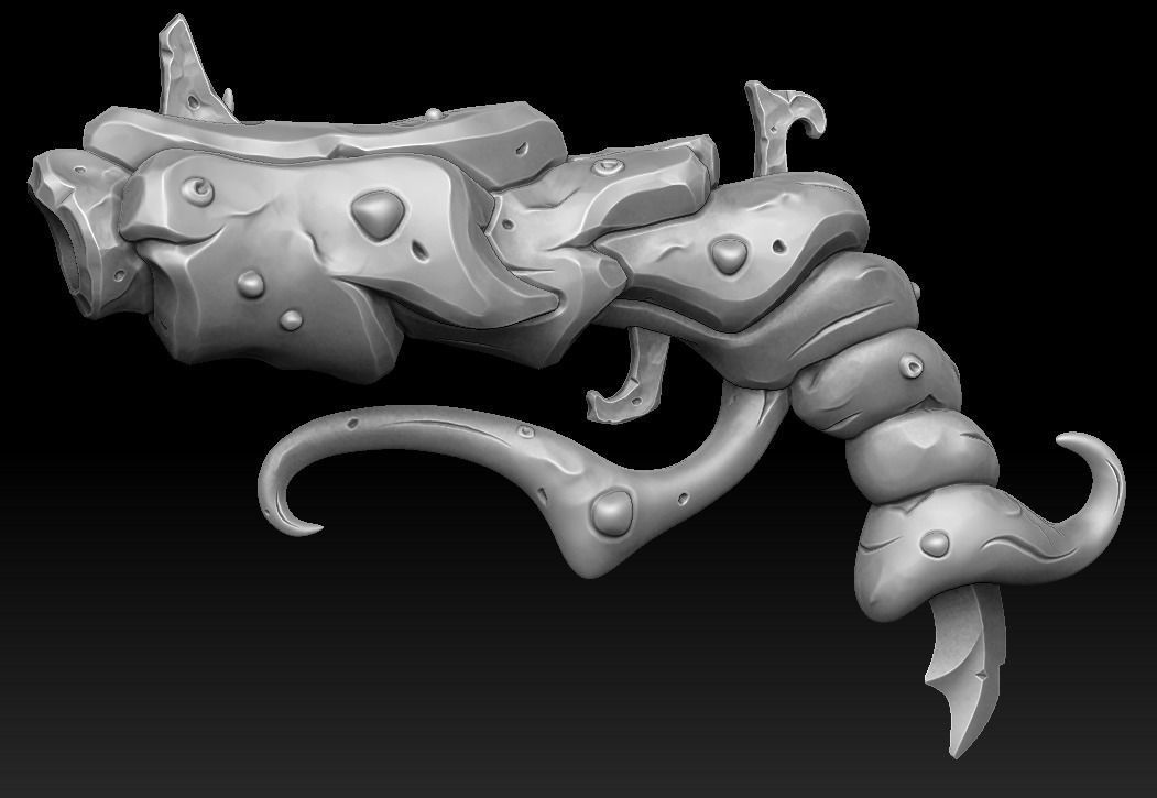 Fantasy pistols collection 3d print 3D model 3D printable | CGTrader