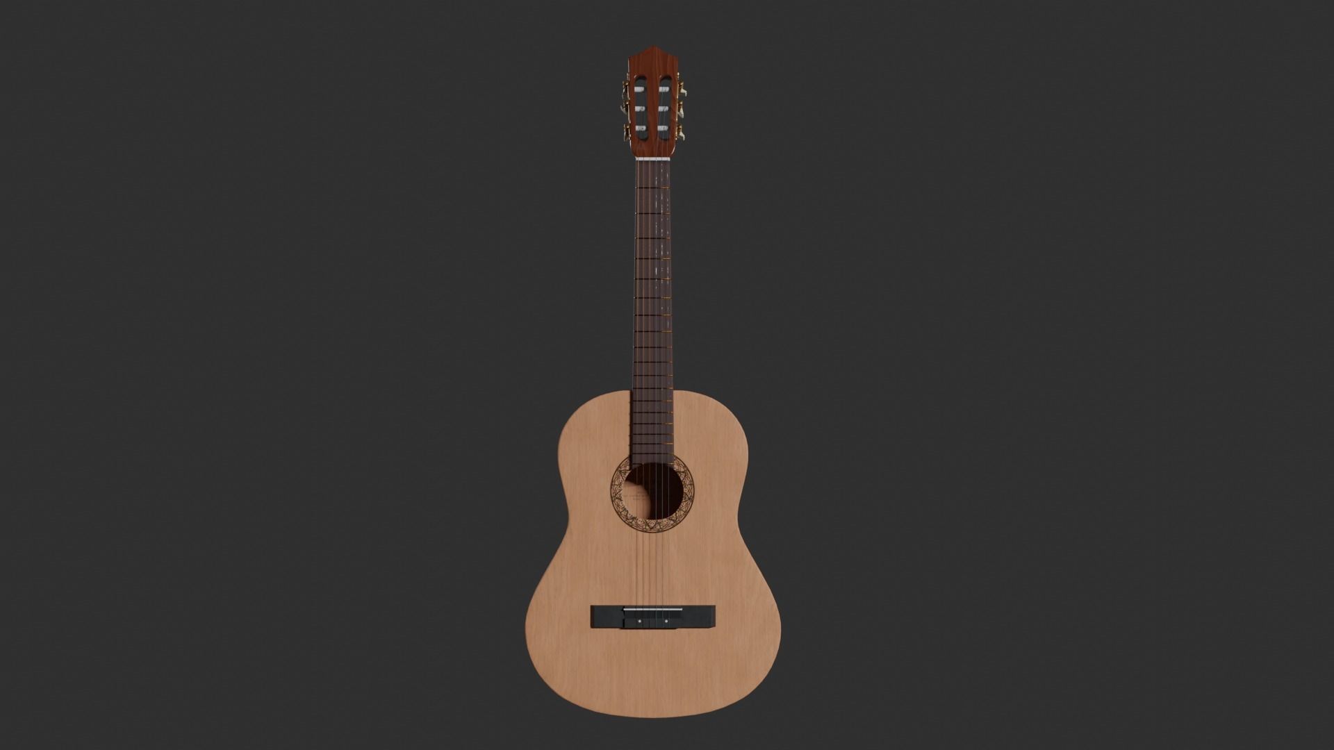 3D model Acoustic guitar Low-poly PBR 3D model VR / AR / low-poly ...