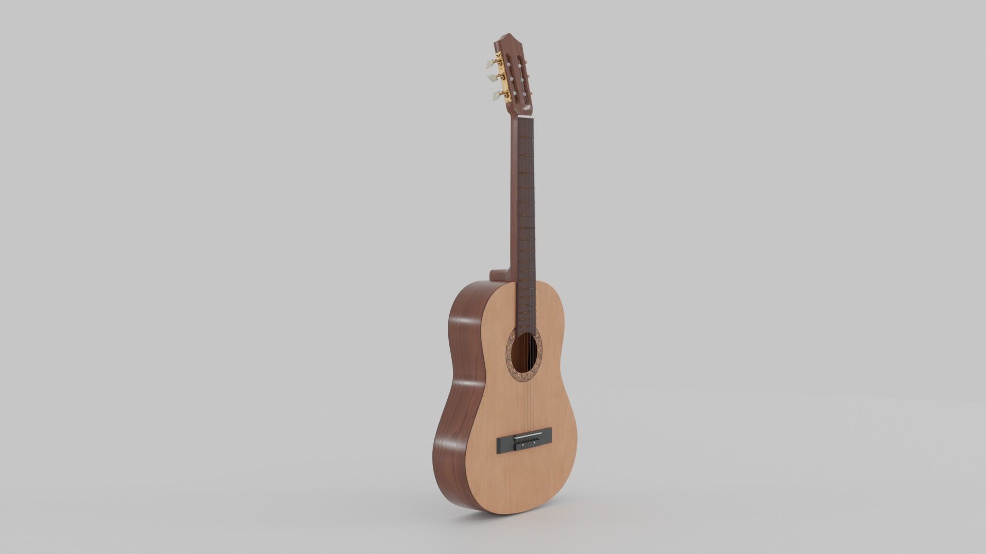 3D model Acoustic guitar Low-poly PBR 3D model VR / AR / low-poly ...