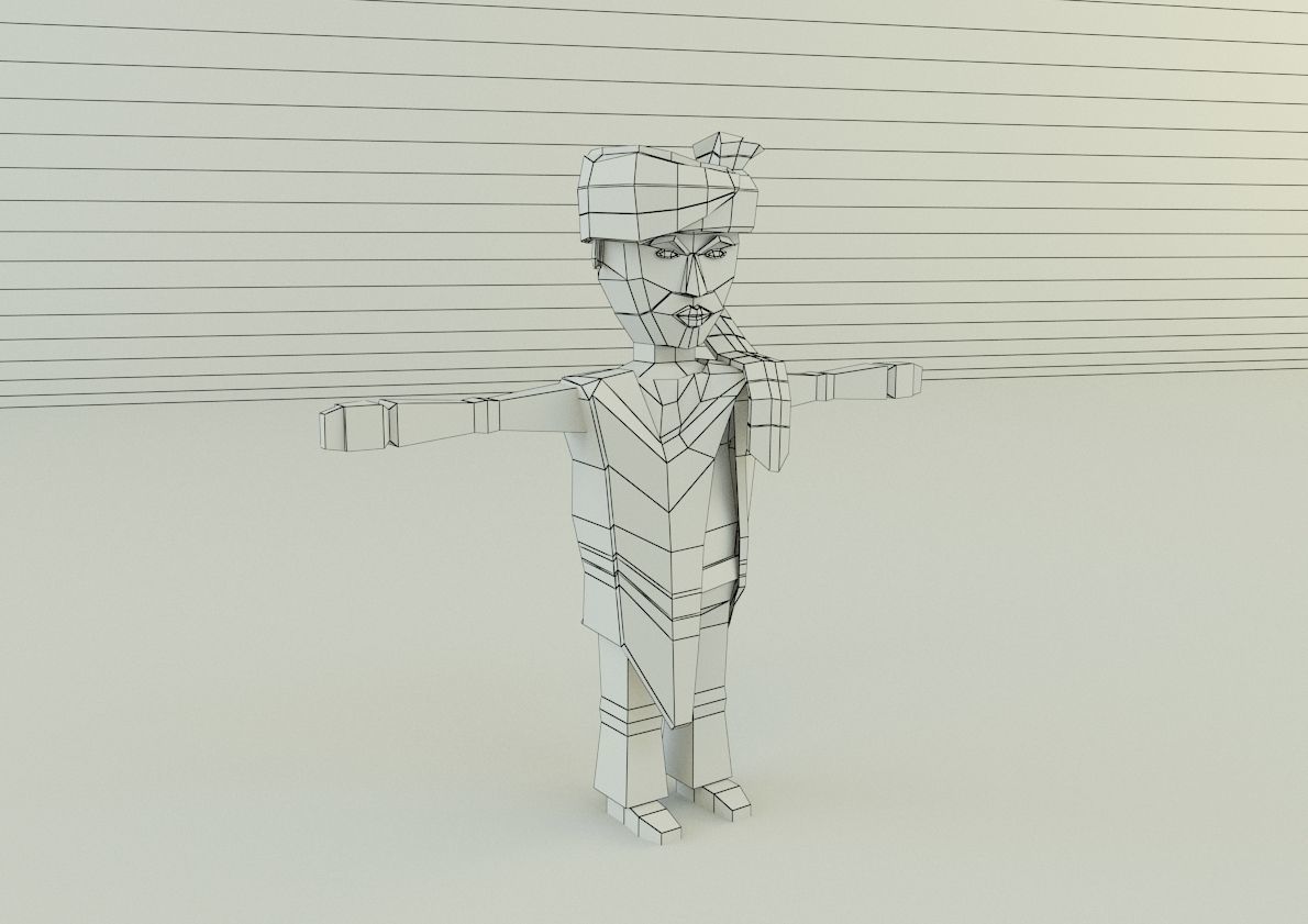 low polygon man 01 3D model | CGTrader