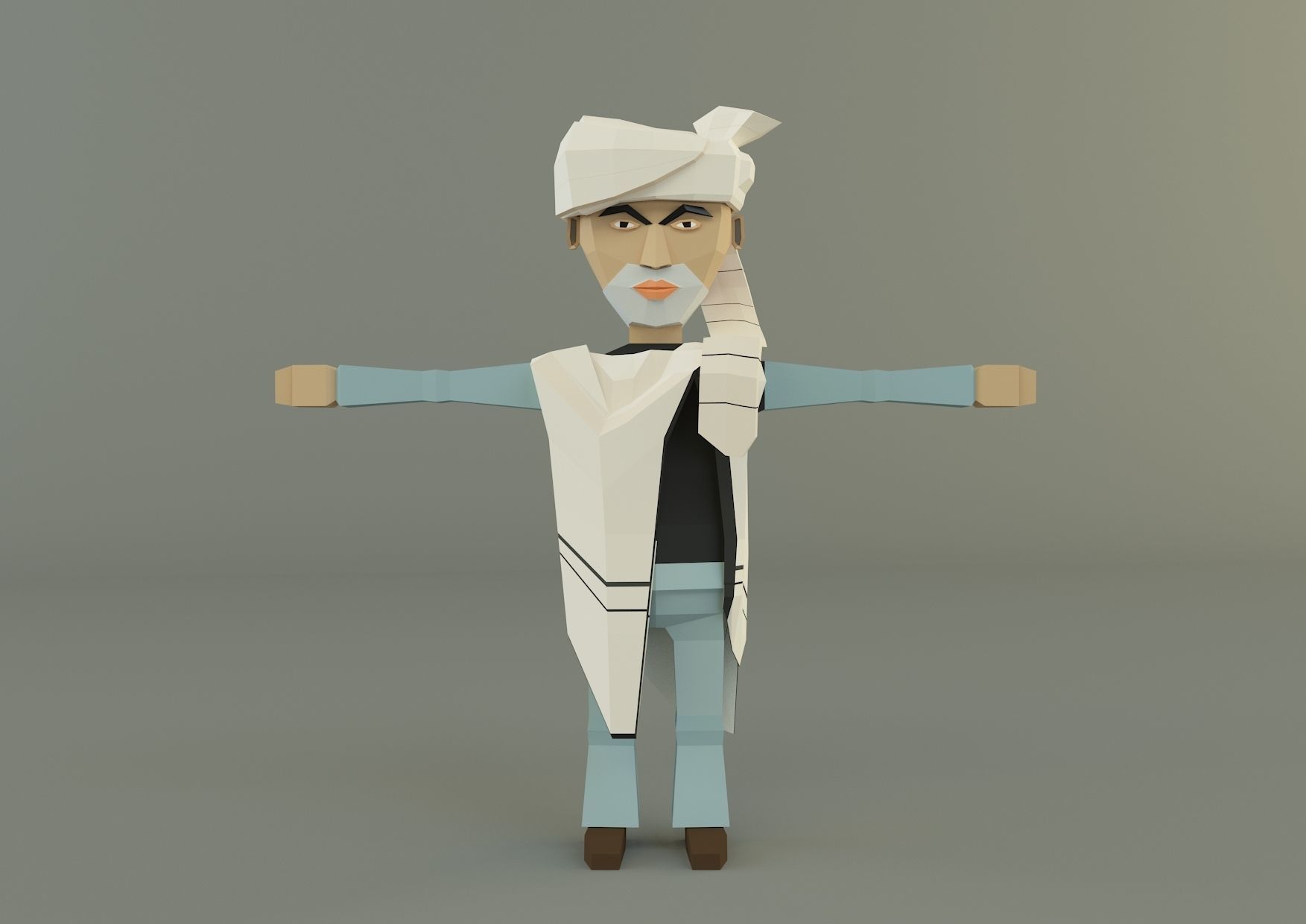 low polygon man 01 3D model | CGTrader