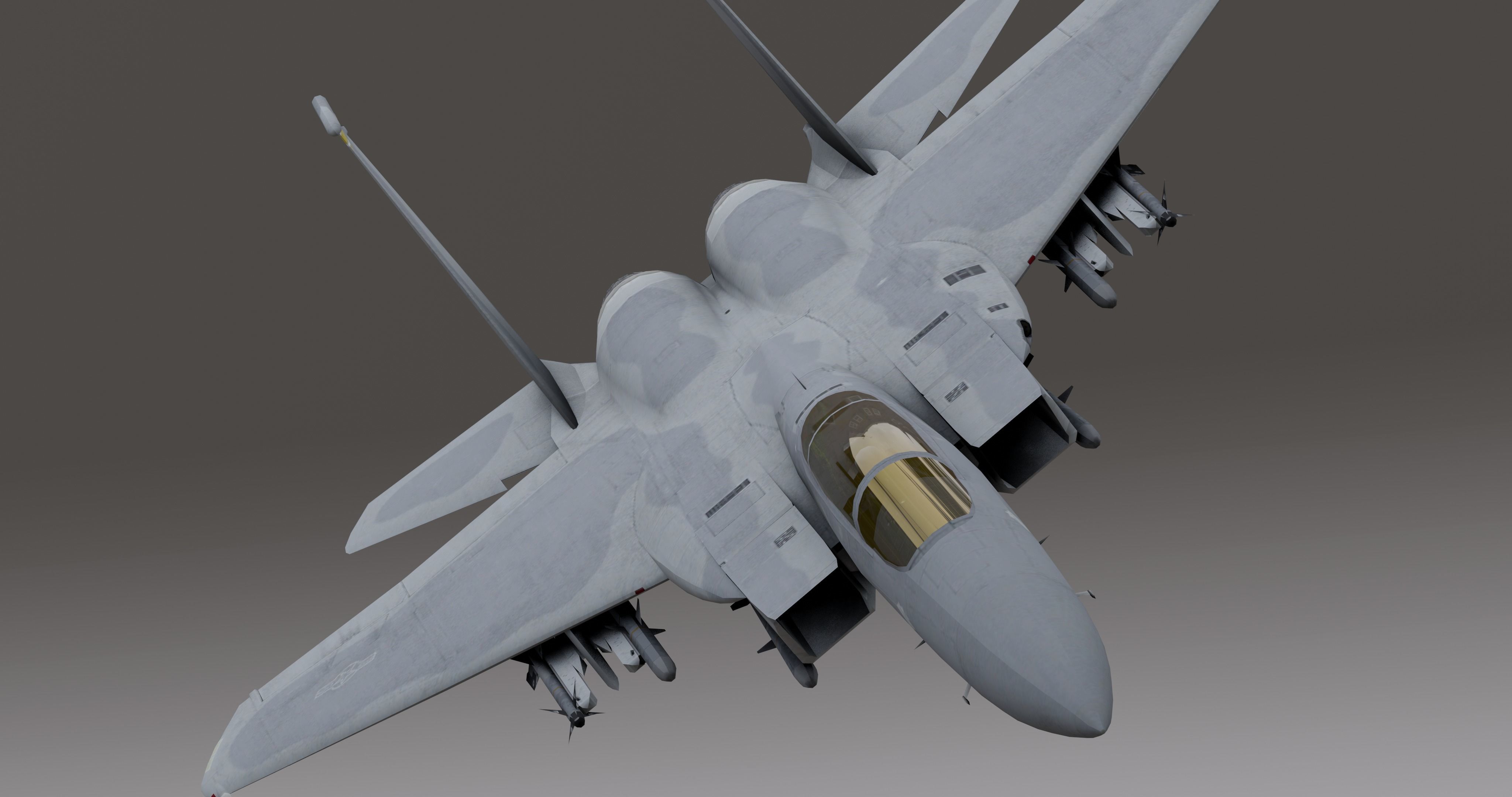3D model F 15 C- Fighter Jet VR / AR / low-poly | CGTrader