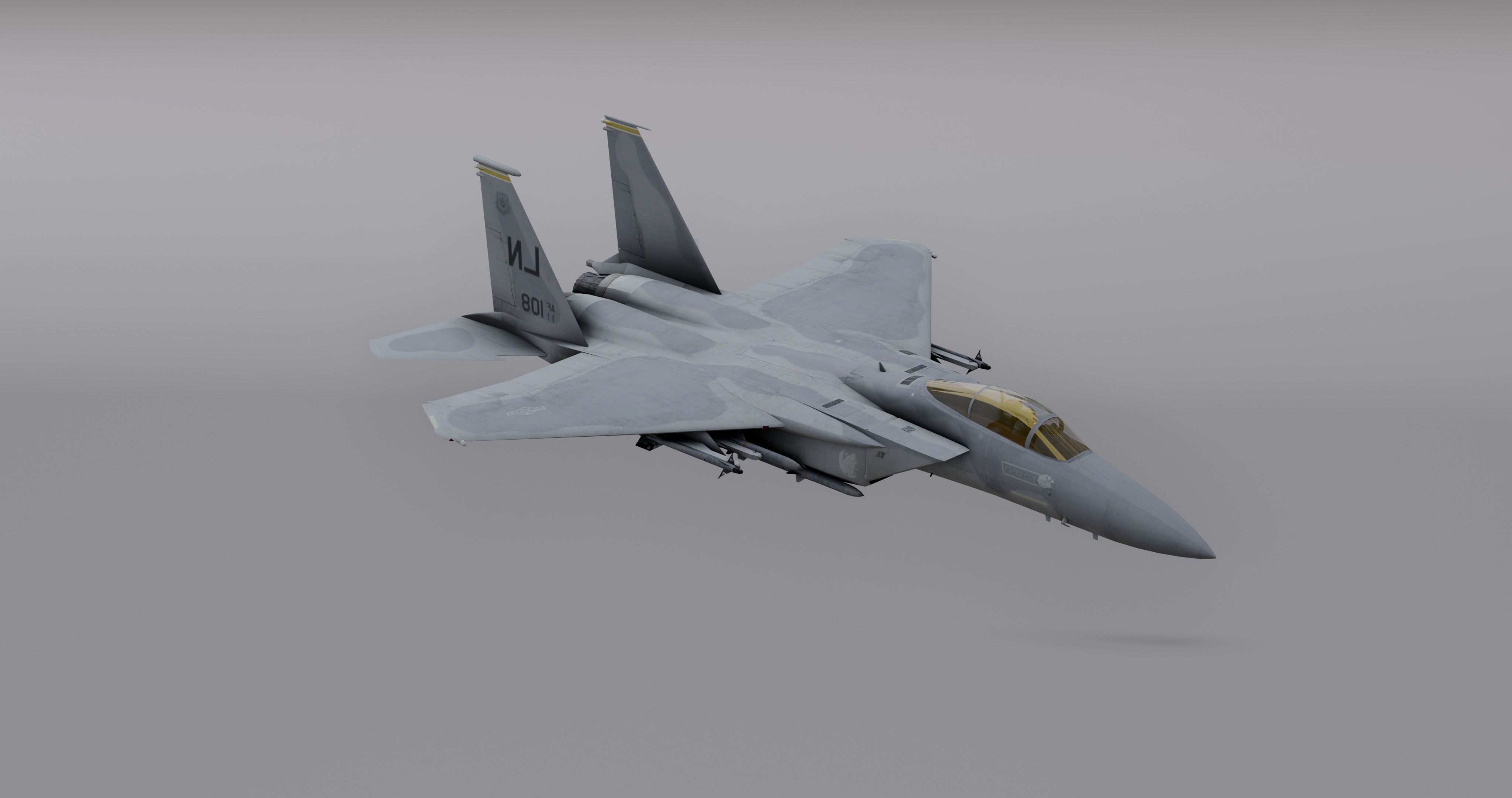 3D model F 15 C- Fighter Jet VR / AR / low-poly | CGTrader