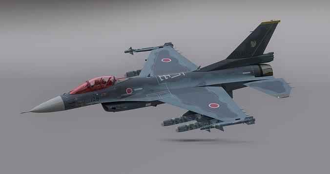 3D model F2 Fighter Jet VR / AR / low-poly | CGTrader