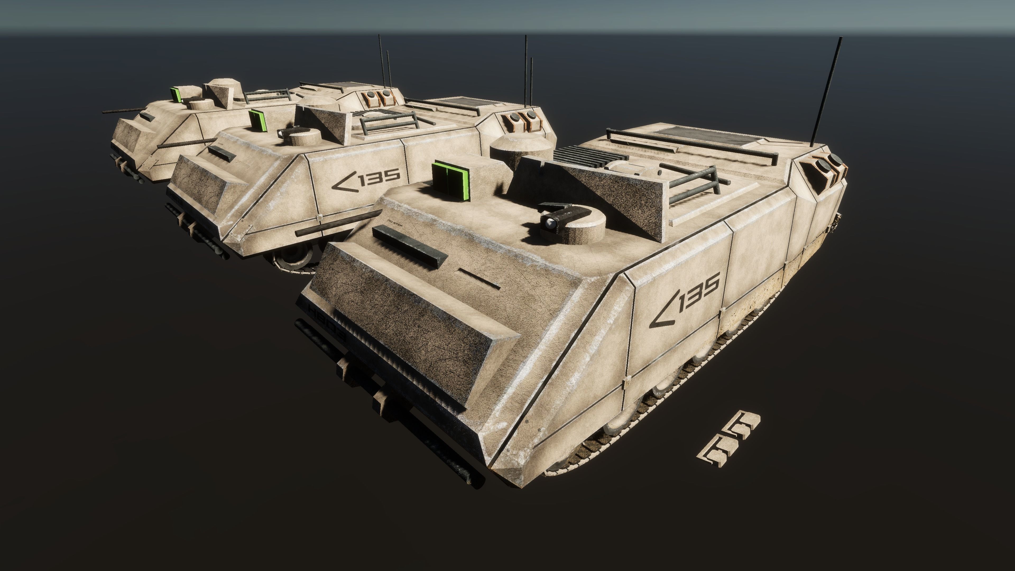 3D model KB03 Heavy Armored SciFi Tank APC VR / AR / low-poly | CGTrader
