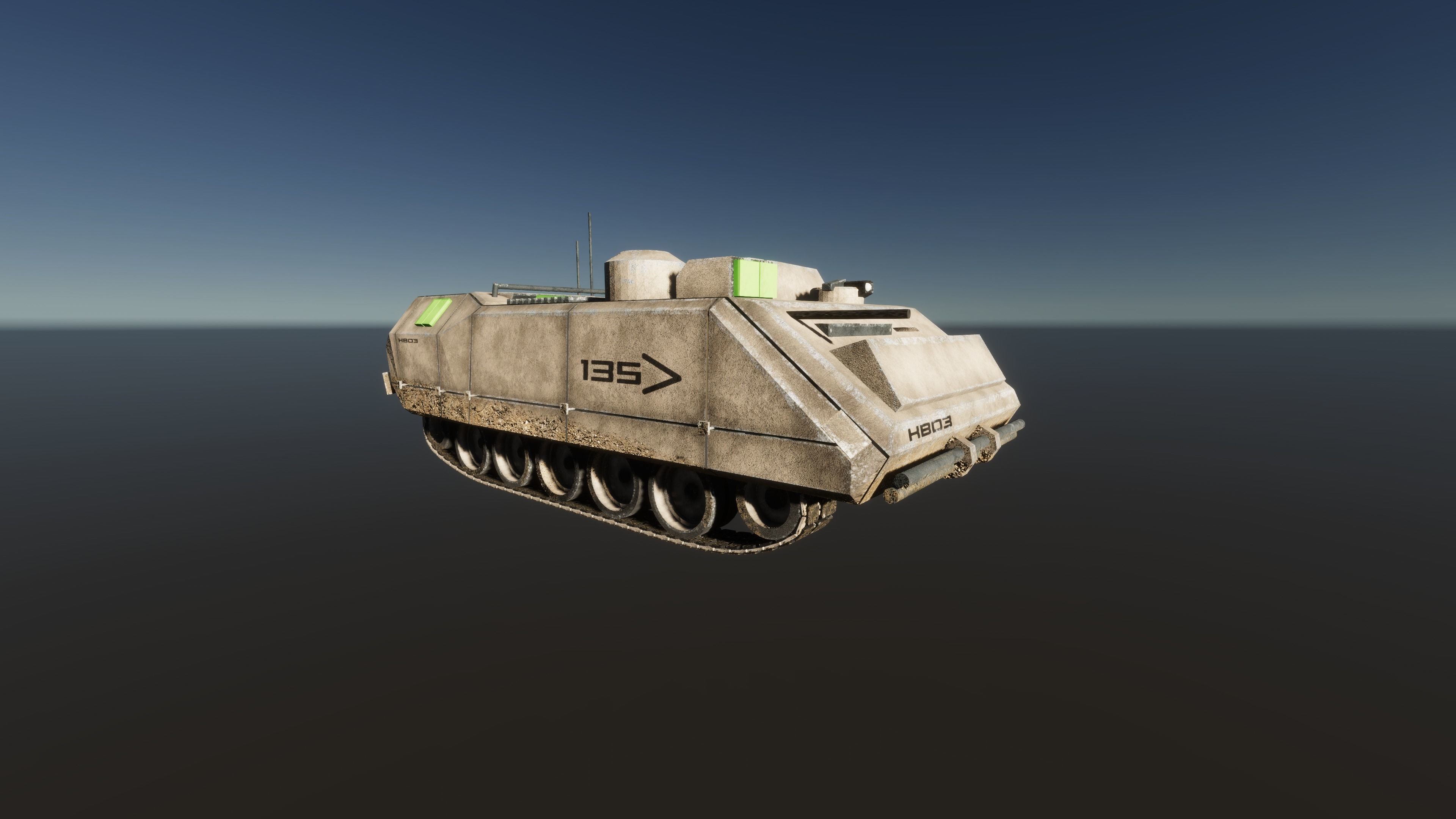 3D model KB03 Heavy Armored SciFi Tank APC VR / AR / low-poly | CGTrader