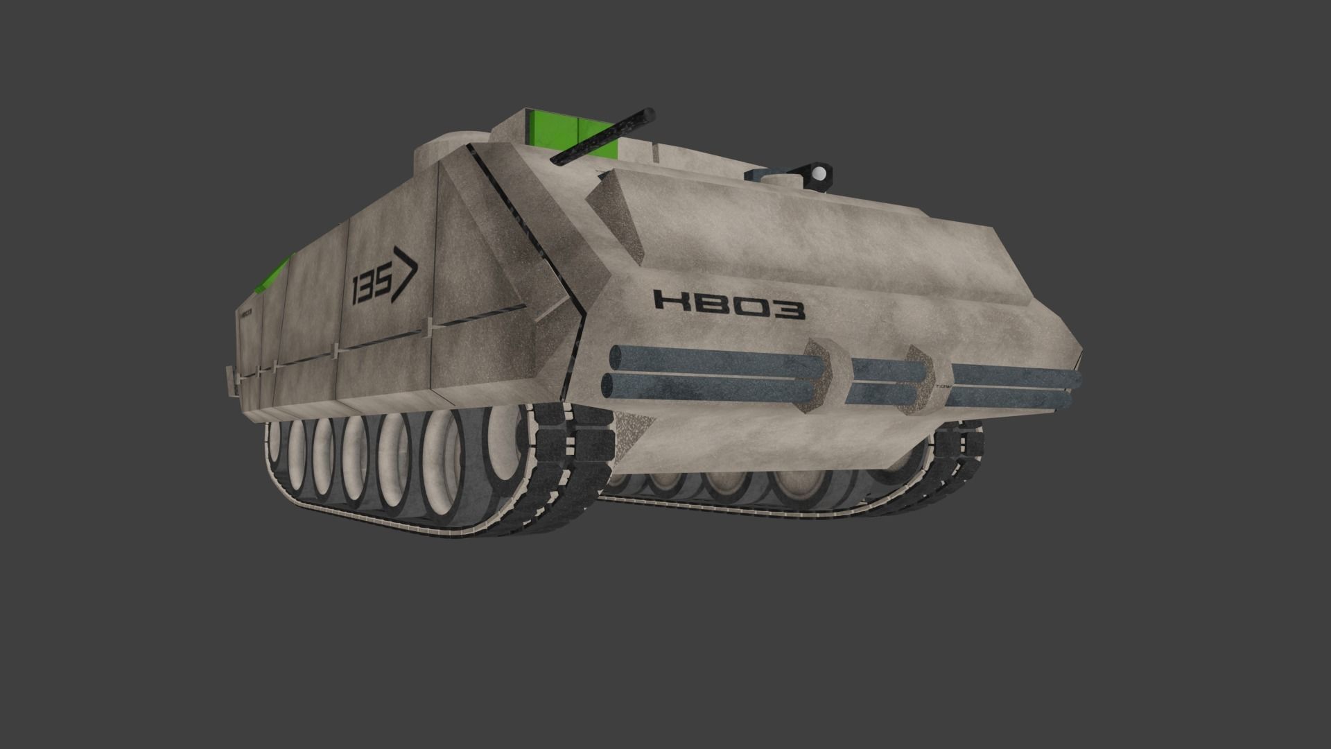 3D model KB03 Heavy Armored SciFi Tank APC VR / AR / low-poly | CGTrader