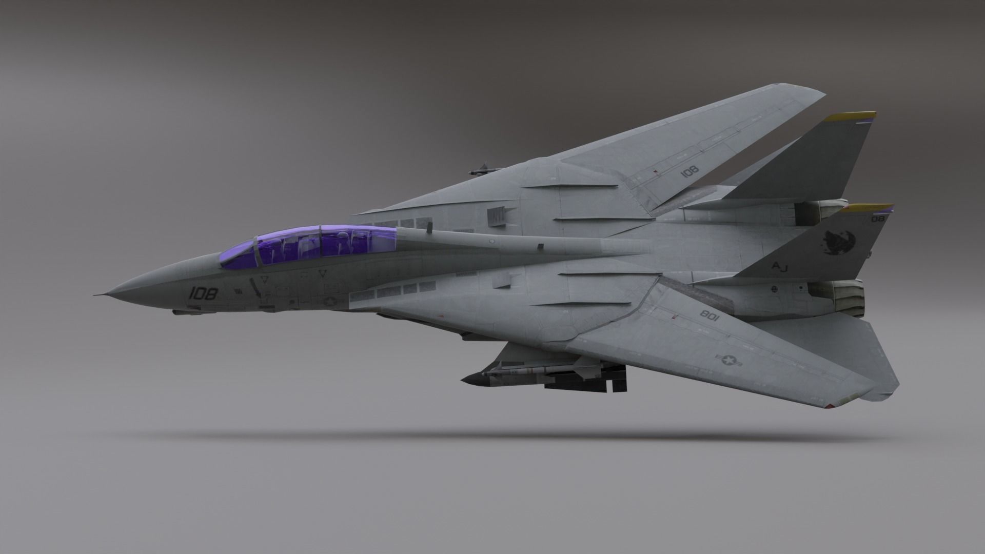 3D model F-14 Fighter Jet VR / AR / low-poly | CGTrader