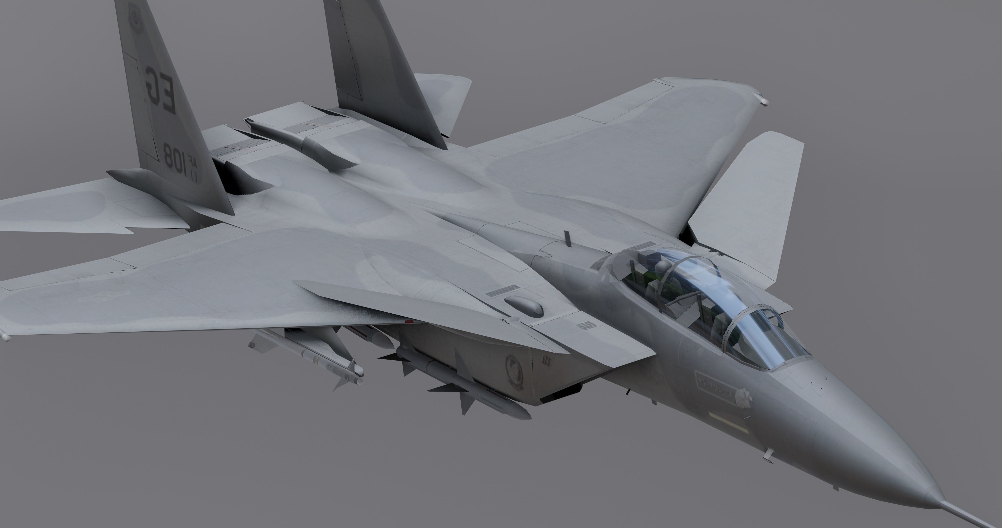 3D model F15 - Falcon Fighter Jet VR / AR / low-poly | CGTrader